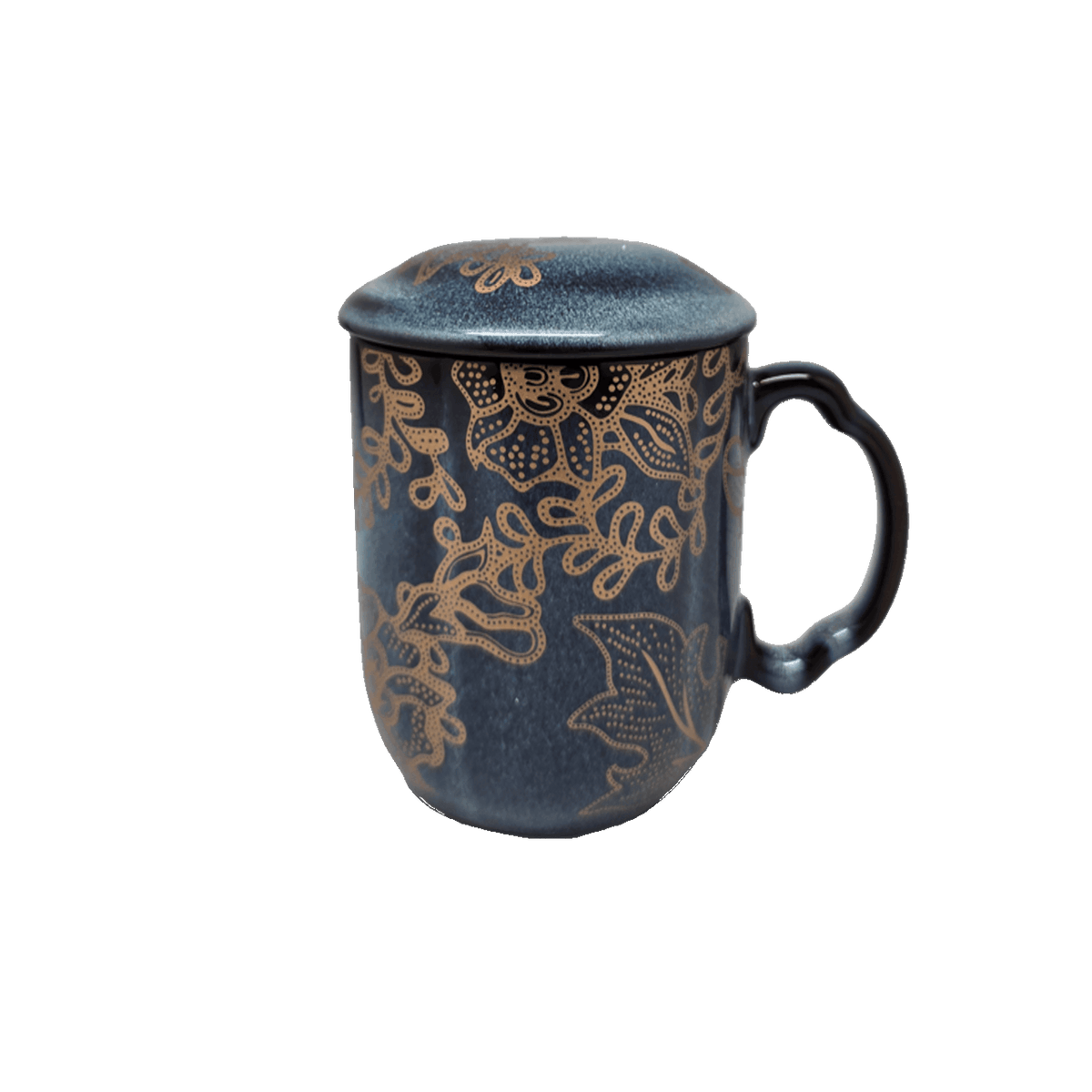 Kebaya Mug with Lid ( Reactive Glaze ) - Gift Set – Luzerne Singapore