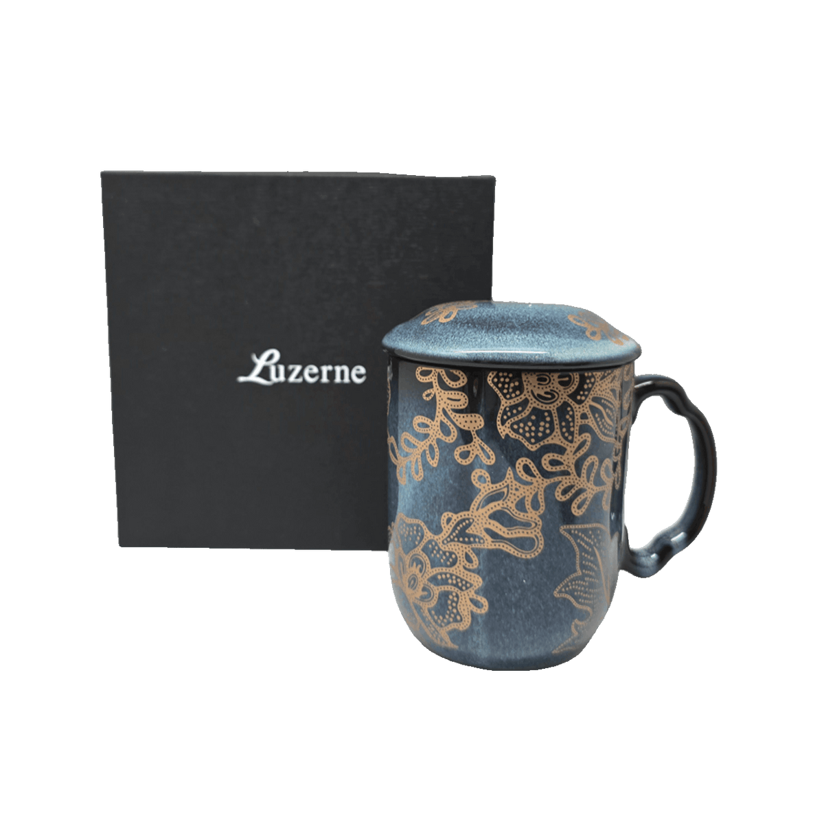 Kebaya Mug with Lid ( Reactive Glaze ) - Gift Set – Luzerne Singapore